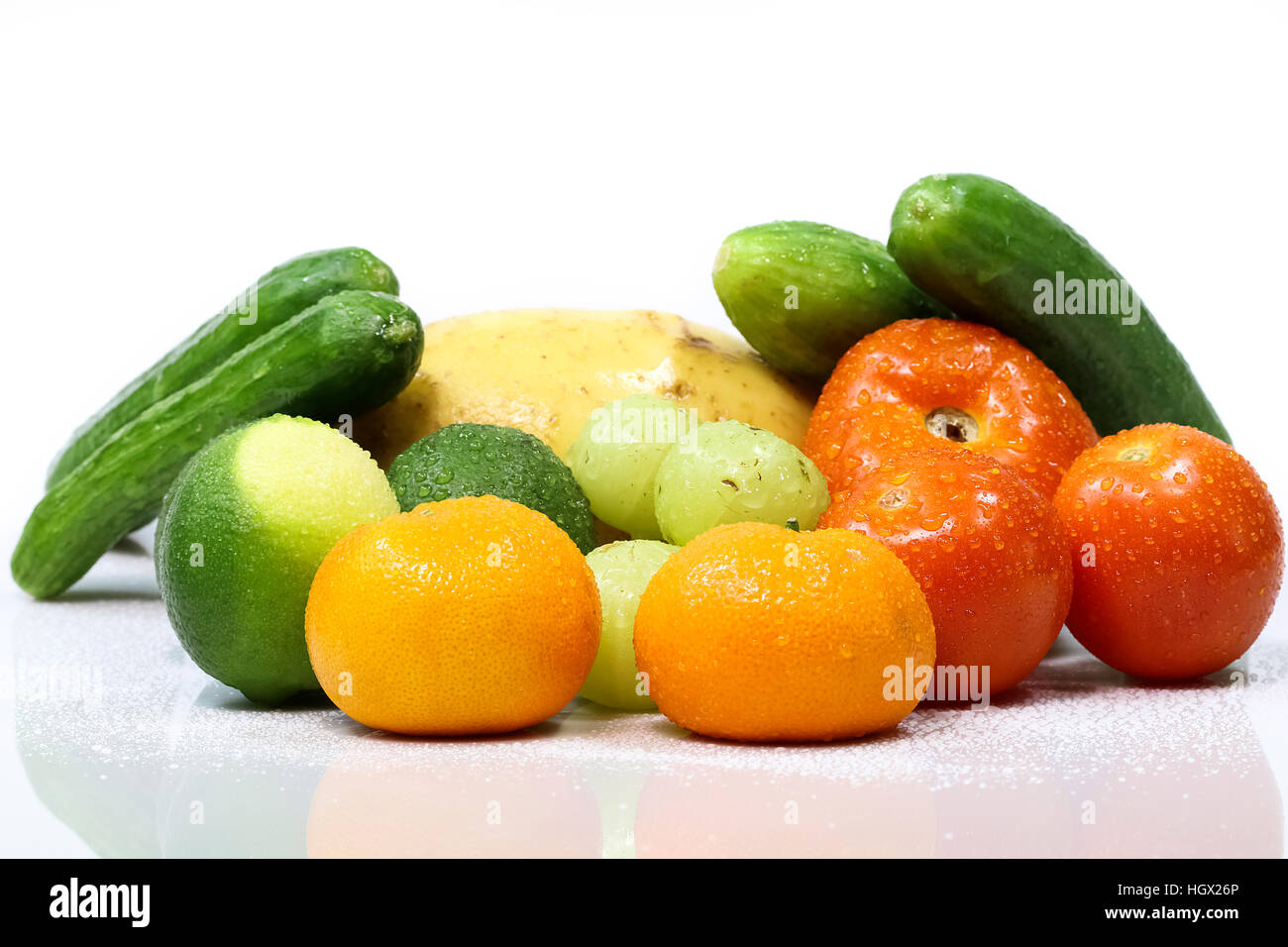 fruits on a white background Stock Photo - Alamy