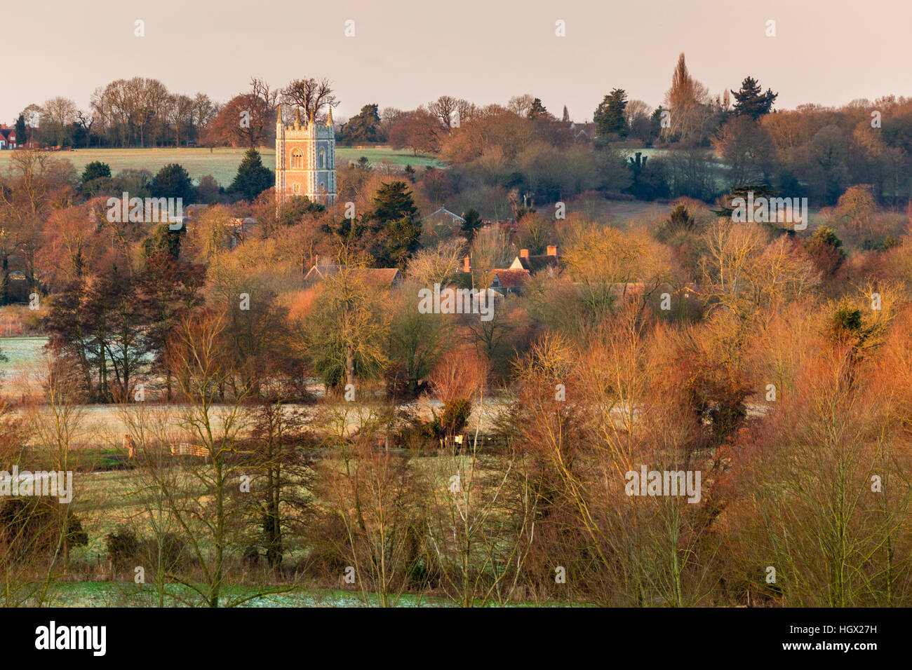 Looking Across Dedham Vale Towards Dedham Parish Church Just after ...