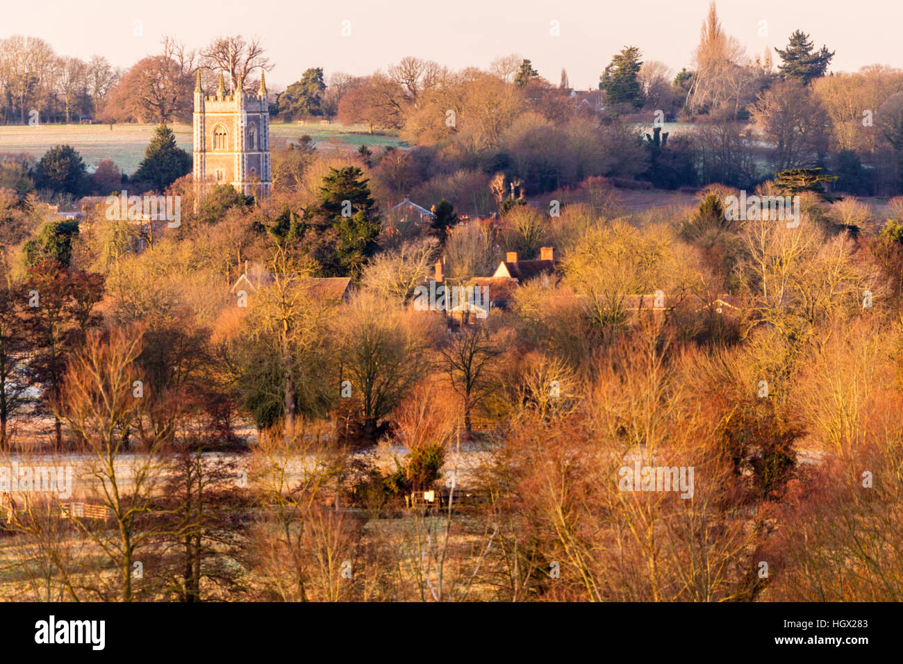 Looking Across Dedham Vale Towards Dedham Parish Church Just after ...