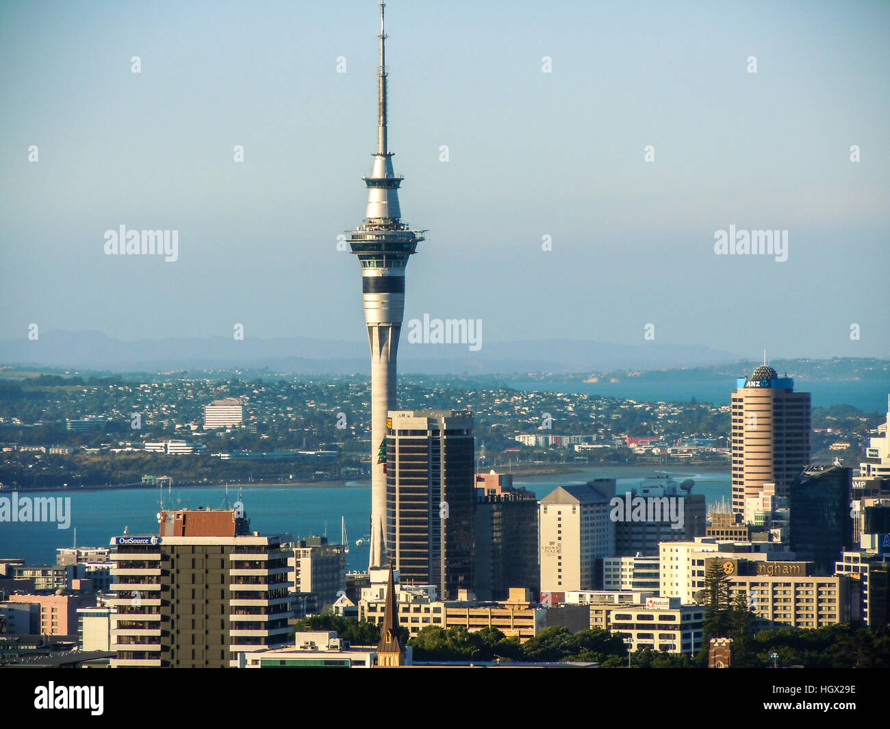 Auckland city skyline from Mount Victoria - Auckland - New Zealand ...