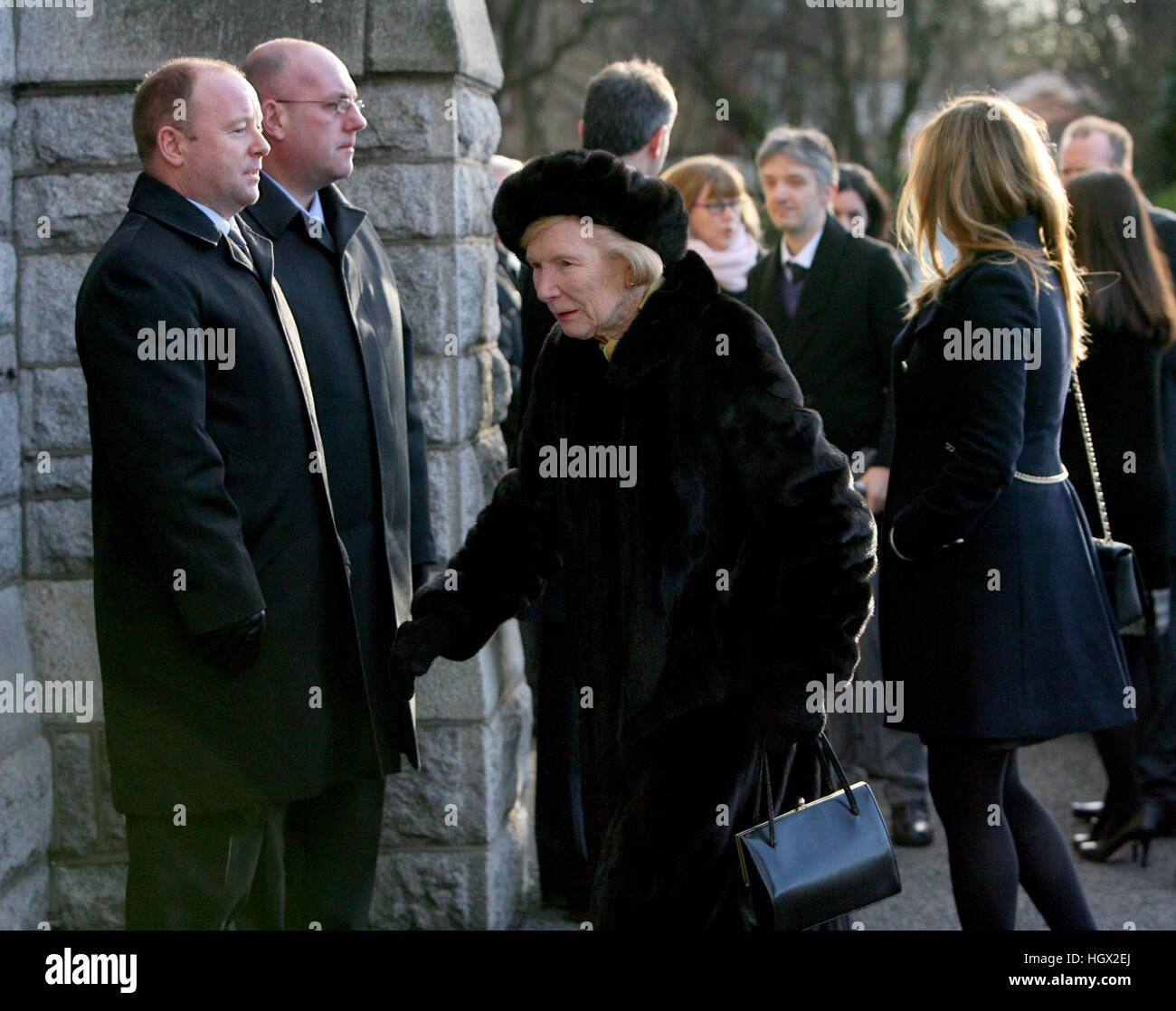 Mourners arrive at the funeral mass of renowned public servant TK ...