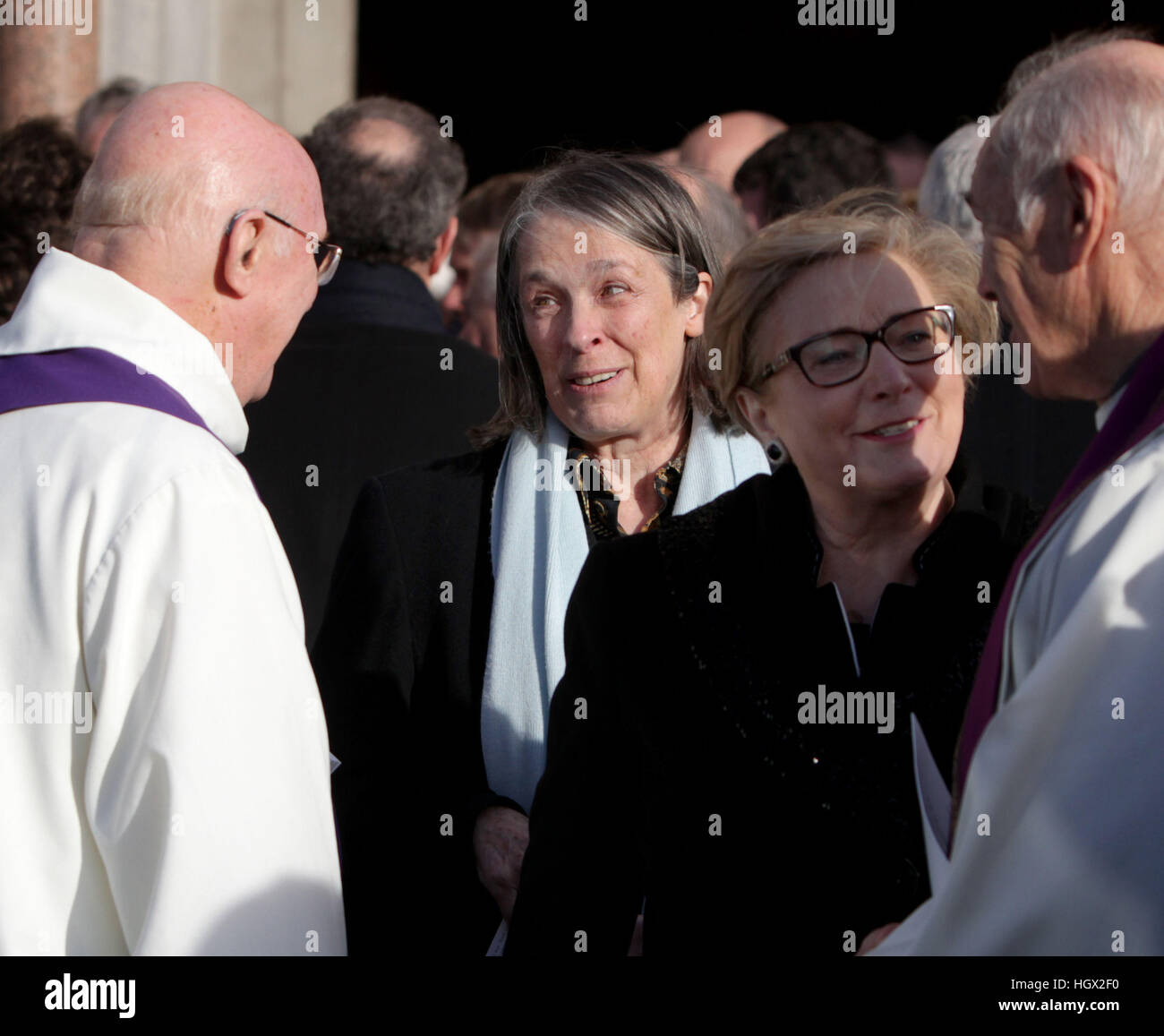 Chief Justice of Ireland Susan Denham (centre) and Minister for Justice ...