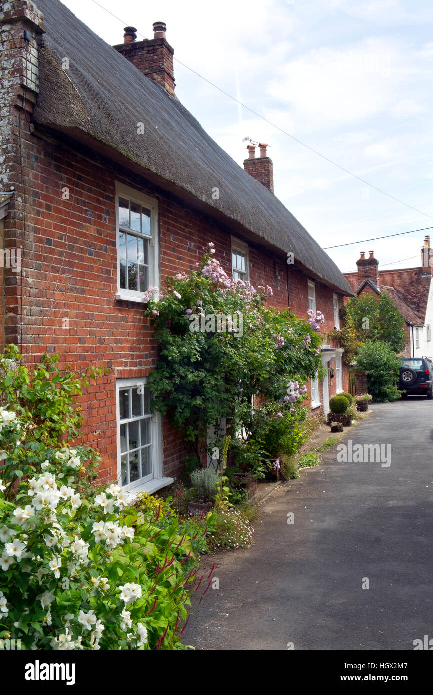 Summer sunshine on the streets of peaceful rural Cranbourne village ...