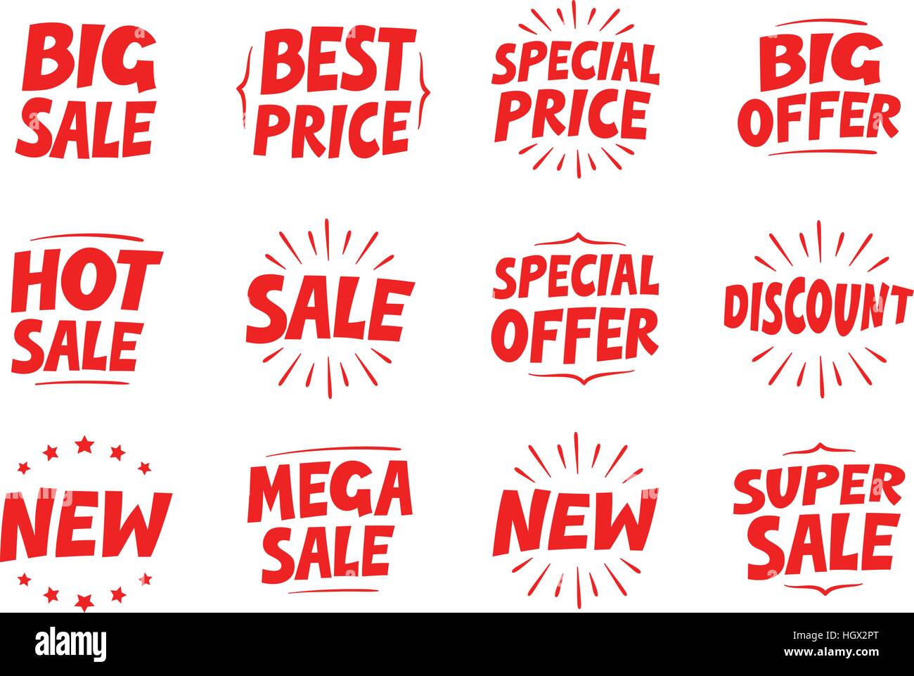 Shopping set icons. Sale, discount, offer, new symbol. Text vector ...
