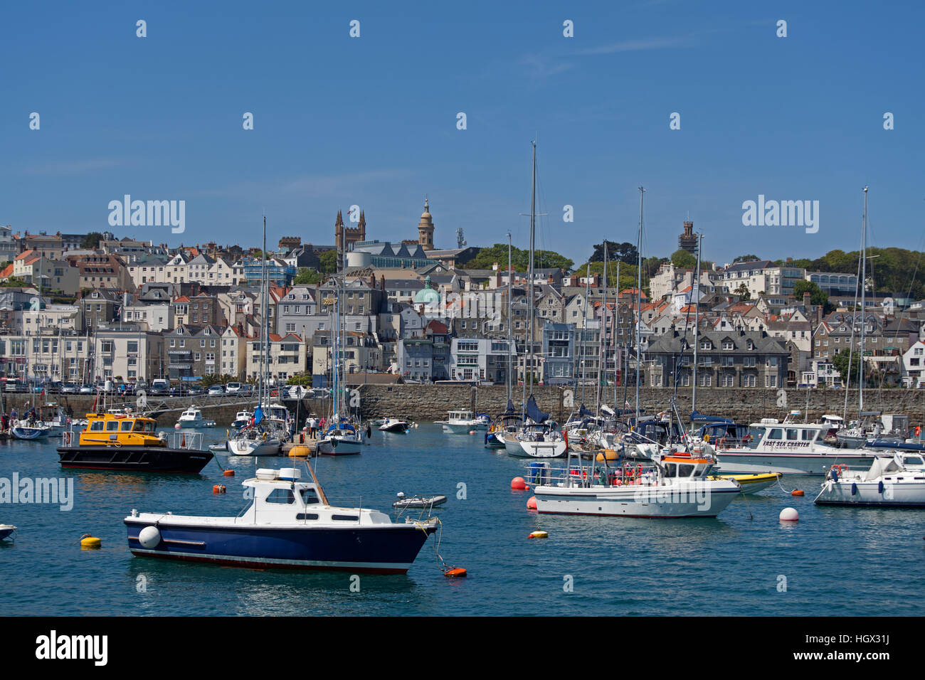 Harbour at St Peter Port Stock Photo - Alamy