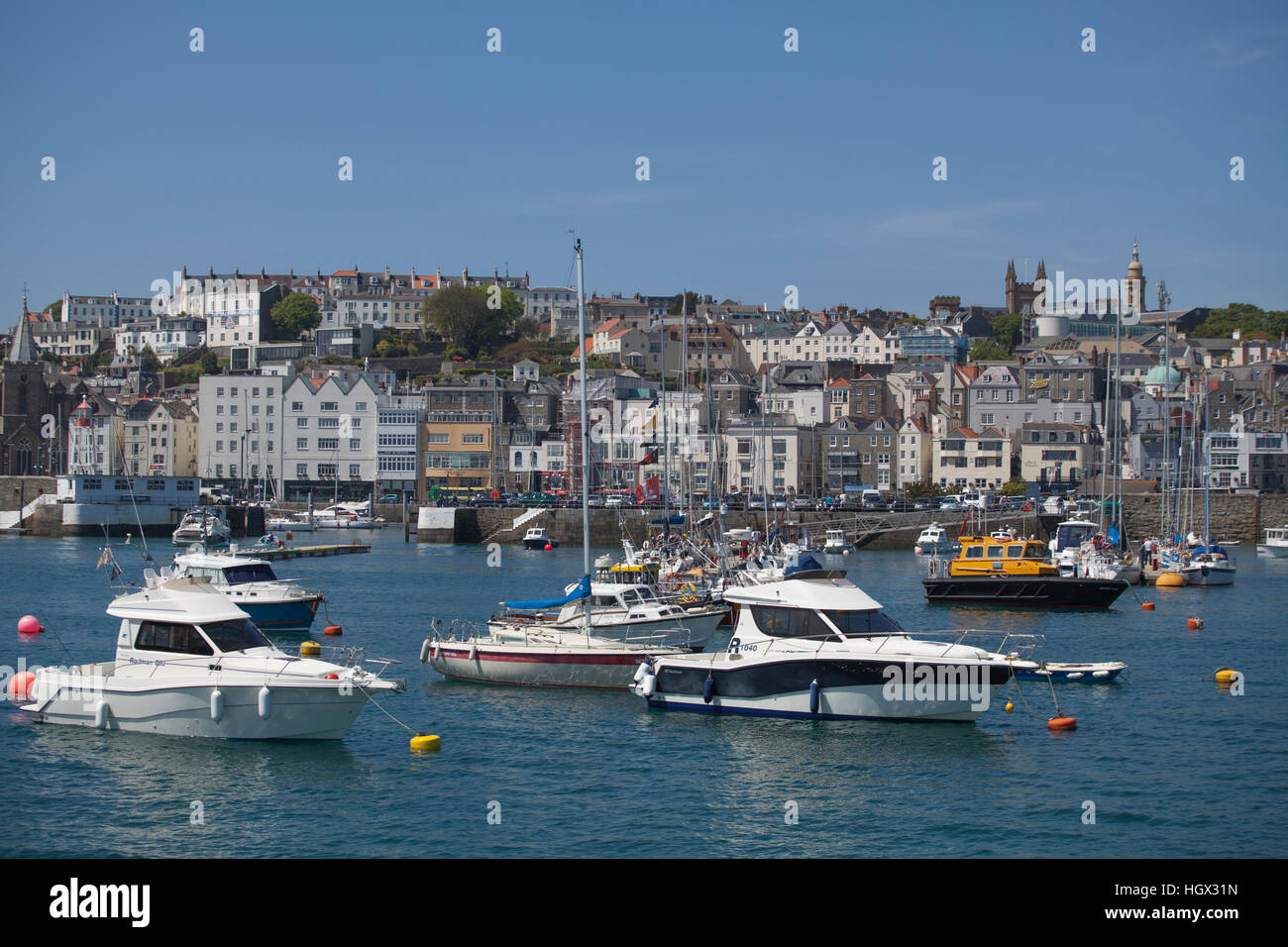 Harbour at St Peter Port Stock Photo - Alamy