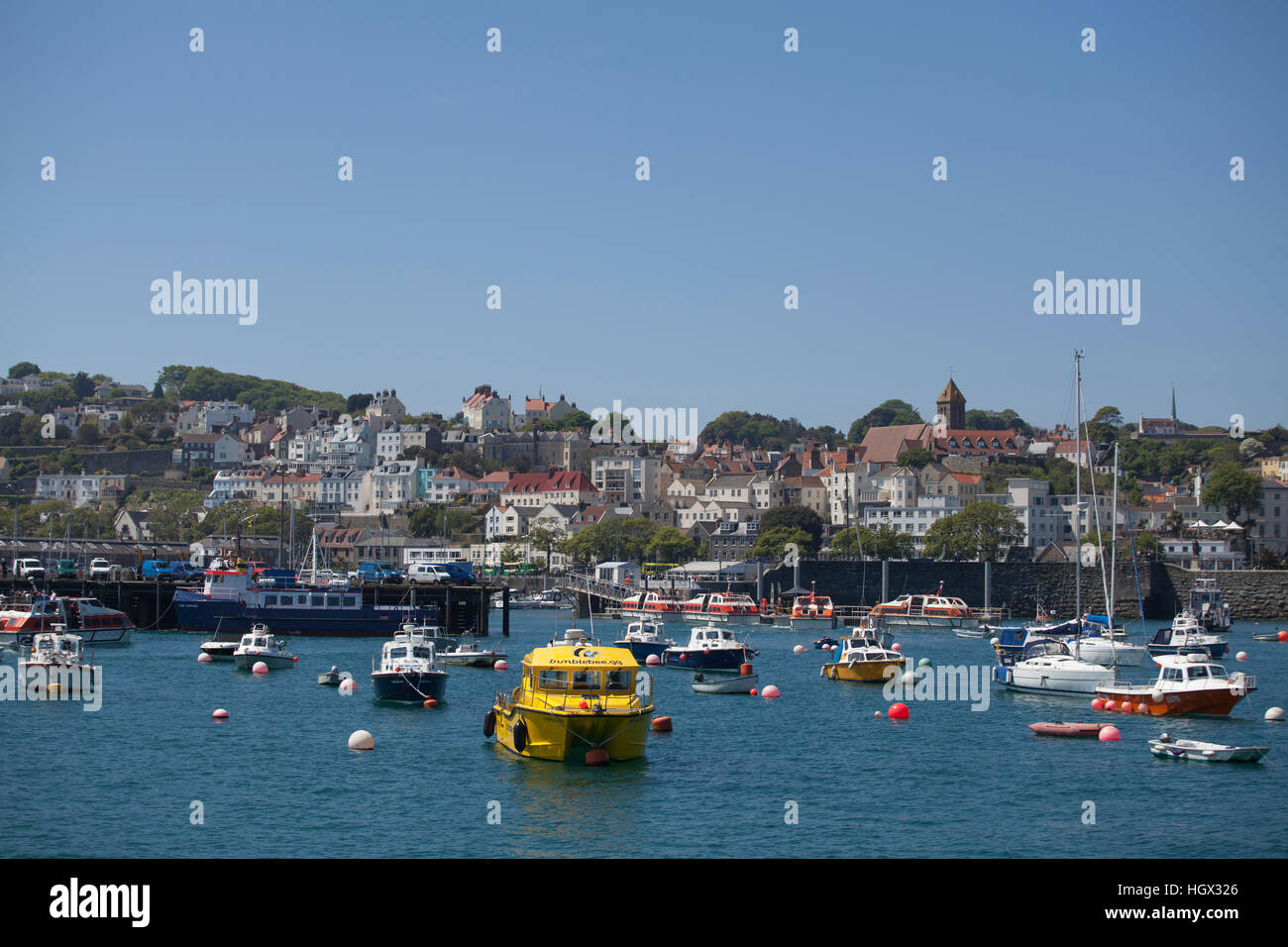 Harbour at St Peter Port Stock Photo - Alamy