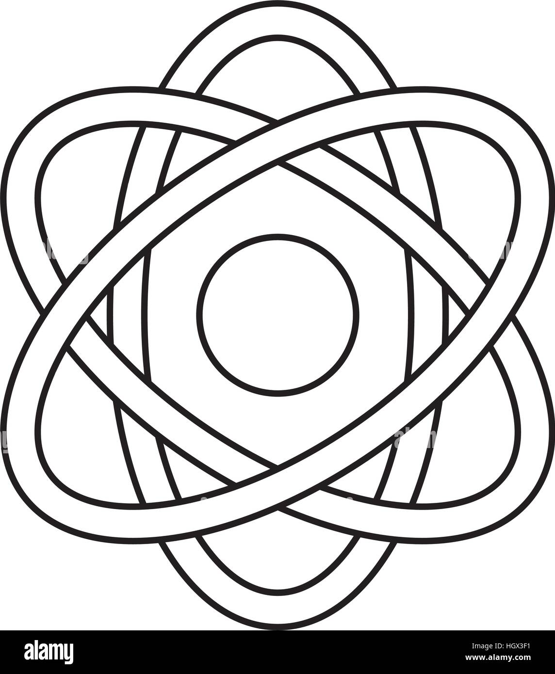 Atom science molecule icon vector illustration graphic design Stock ...