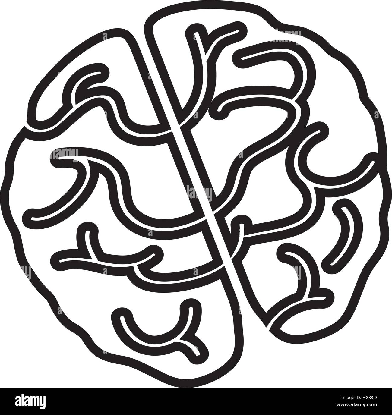 Human brain symbol icon vector illustration graphic design Stock Vector ...