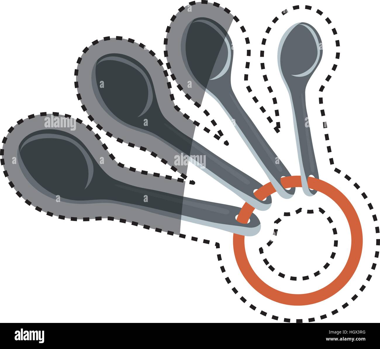 isolated measuring spoons icon vector illustration graphic design Stock ...