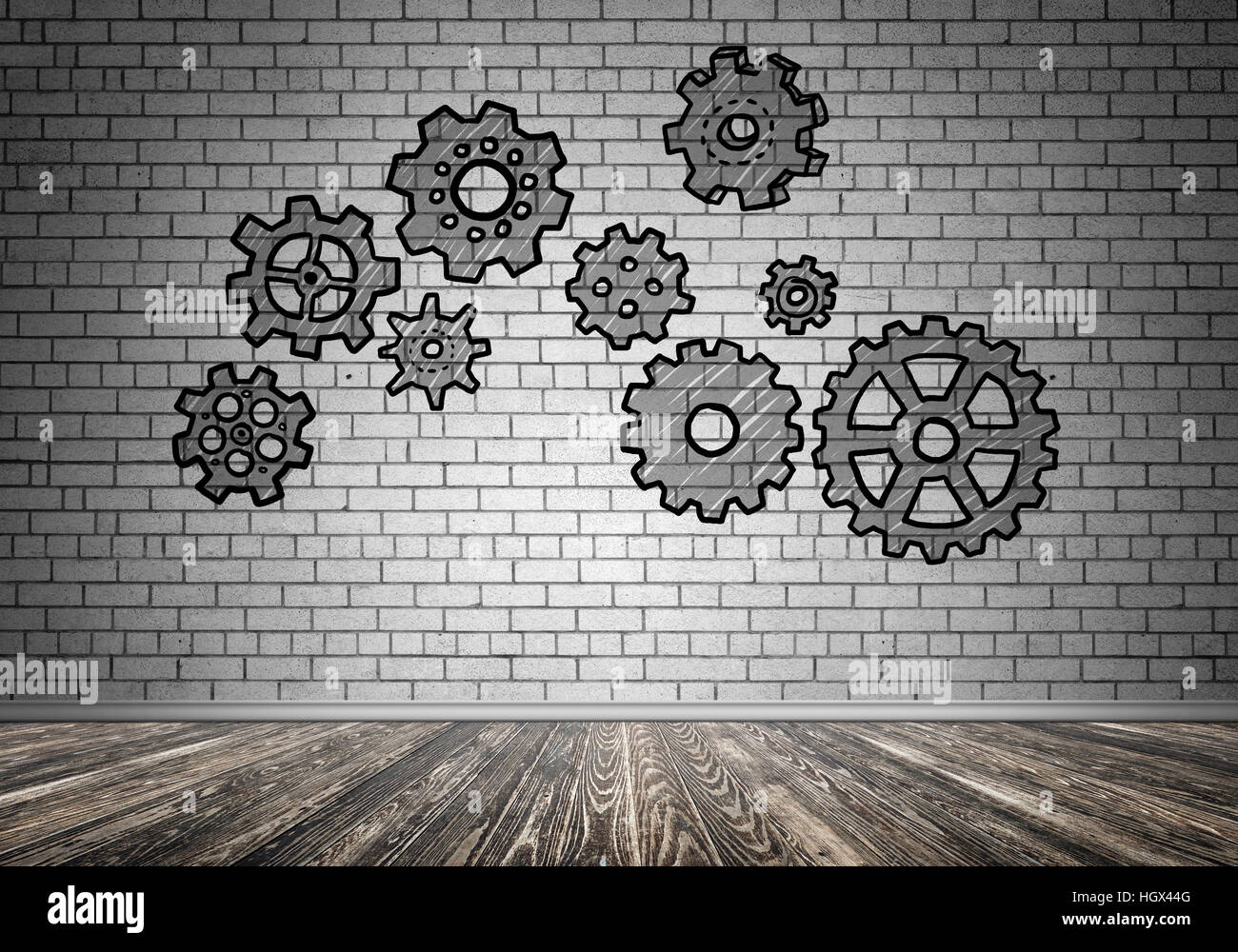 Gear mechanism as teamwork concept Stock Photo - Alamy