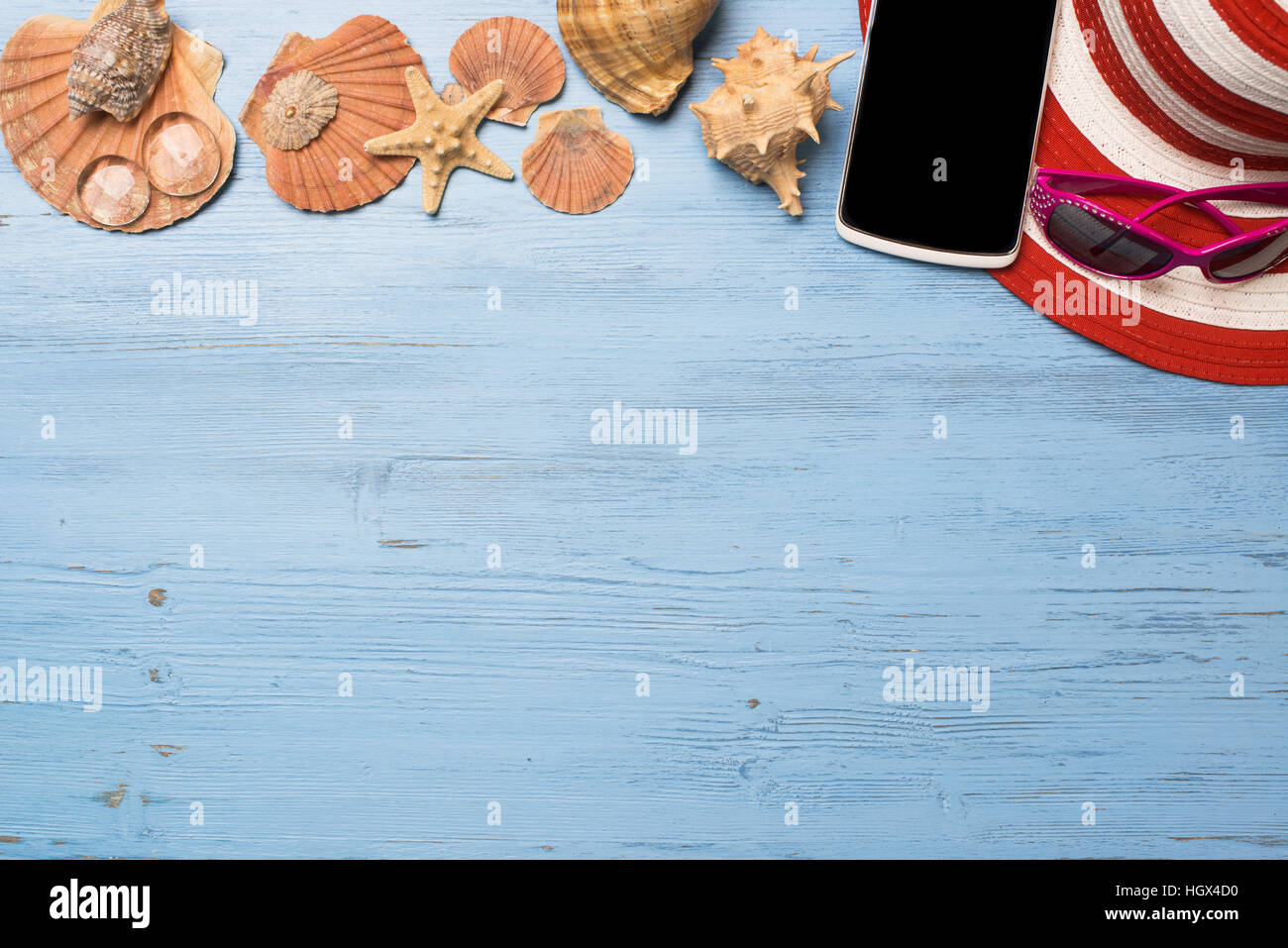 Summer objects for vacation Stock Photo - Alamy