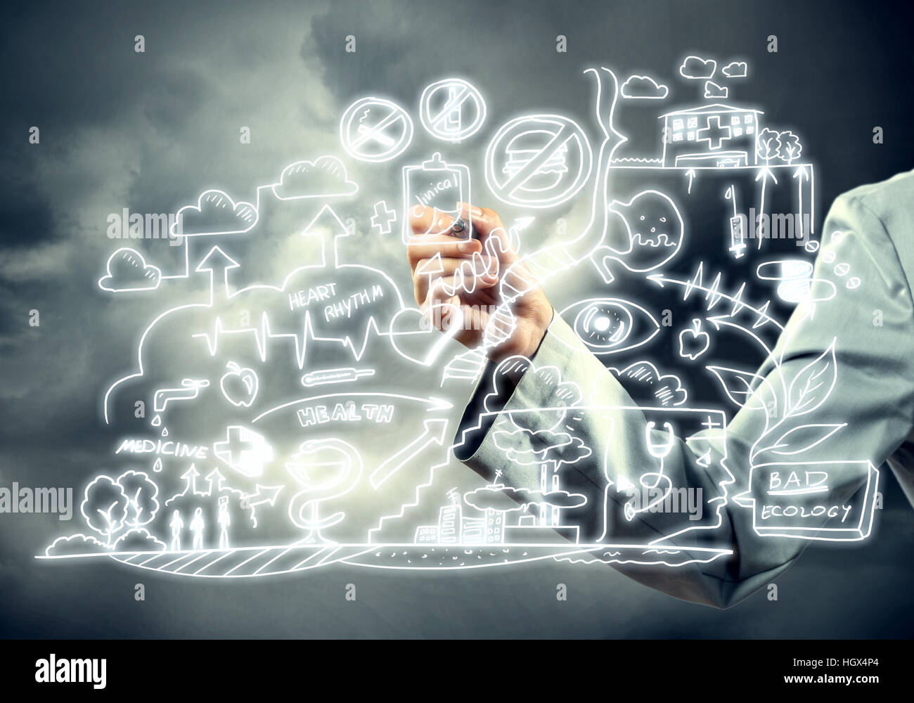 Drawing environmental concept Stock Photo - Alamy