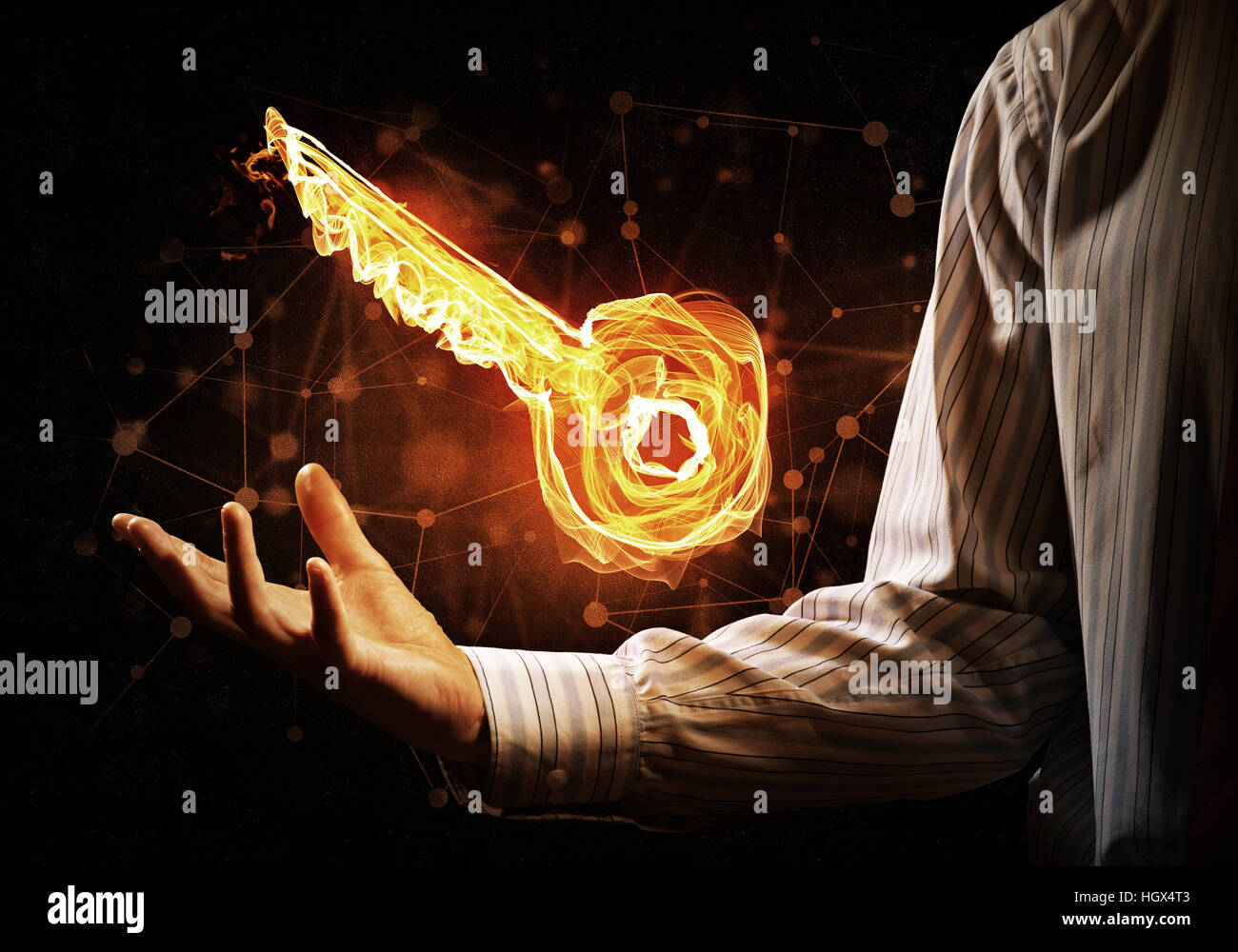 Key fire sign Stock Photo - Alamy
