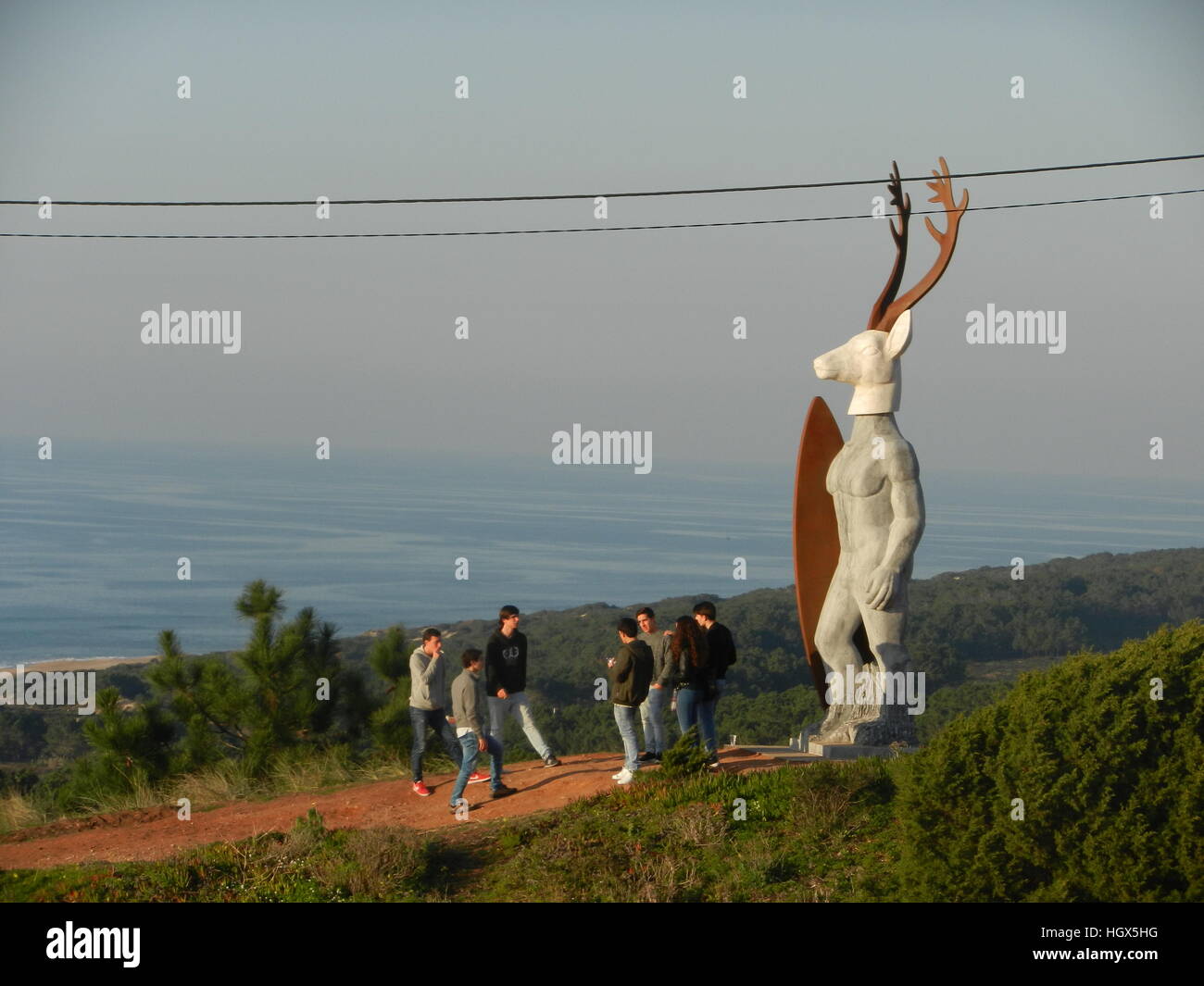 Nazare surfing hi-res stock photography and images - Alamy