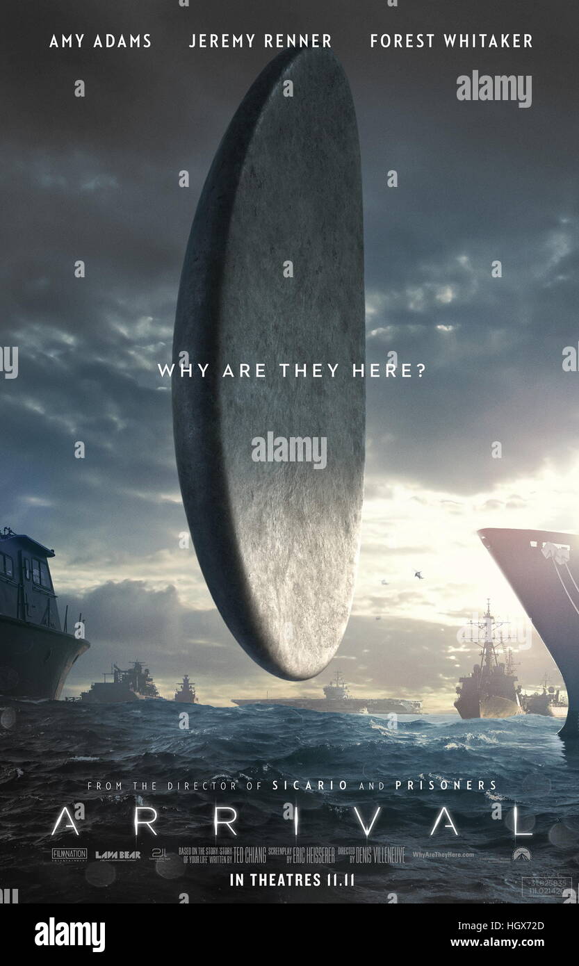 RELEASE DATE: November 11, 2016 TITLE: Arrival STUDIO: Paramount ...