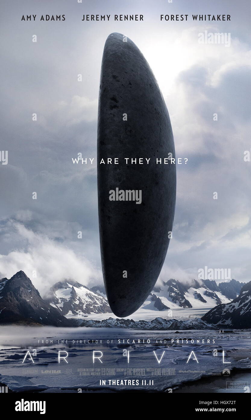 RELEASE DATE: November 11, 2016 TITLE: Arrival STUDIO: Paramount ...