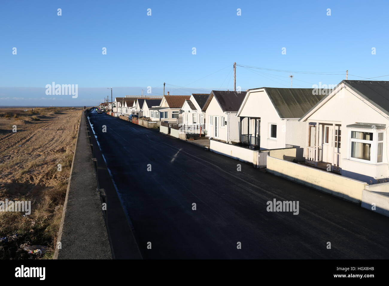 A general view of houses facing the sea in Jaywick, Essex, as flood ...