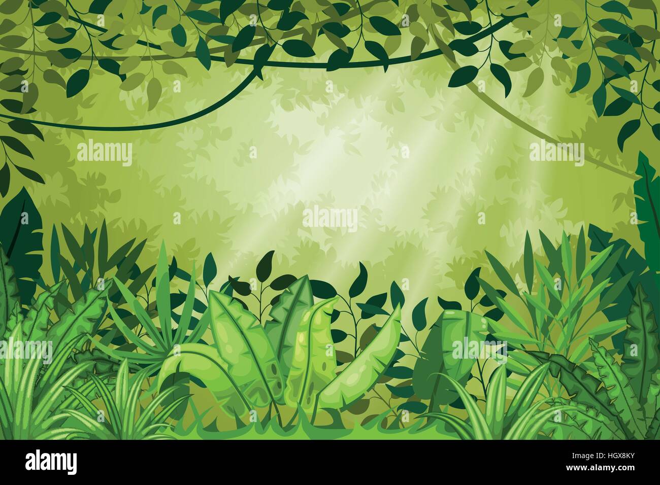 Illustration jungle landscape Stock Vector Image & Art - Alamy