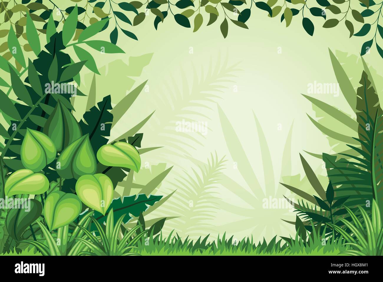 Illustration jungle landscape Stock Vector Image & Art - Alamy