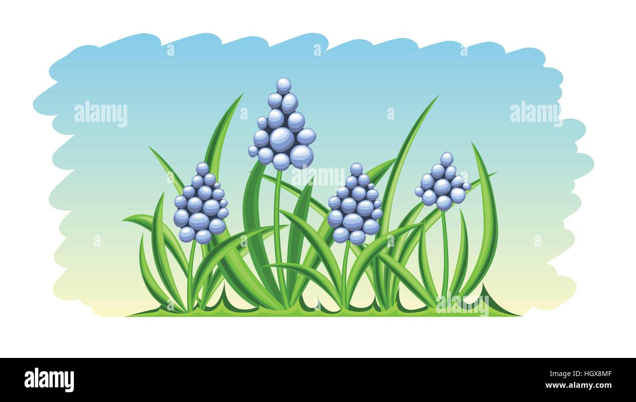 Spring flowers landscape Cut Out Stock Images & Pictures - Alamy