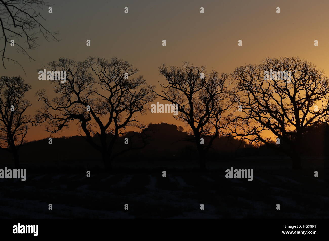 A view of Stirling Castle at sunrise Stock Photo - Alamy