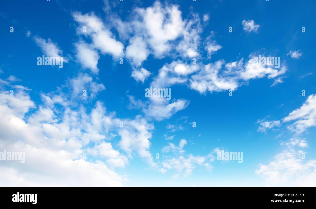 bright blue sky with clouds Stock Photo - Alamy