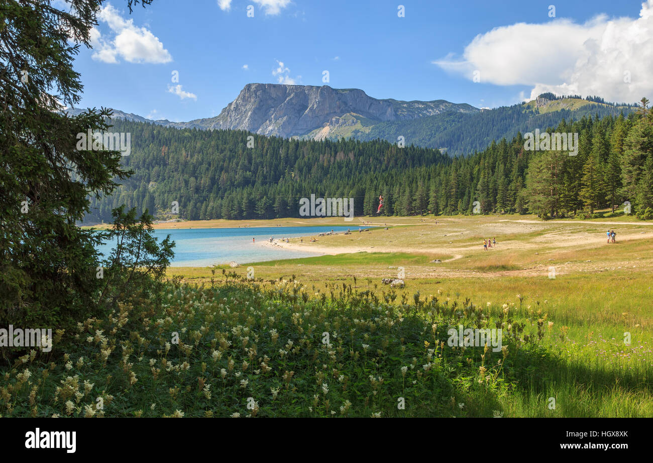 View of The Black Lake (Crno jezero) in Durmitor National Park ...