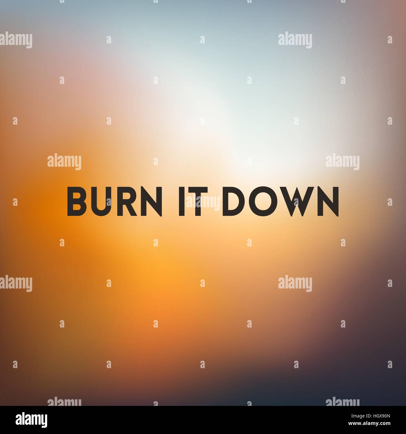 square blurred golden background - sunset colors With motivating quote ...