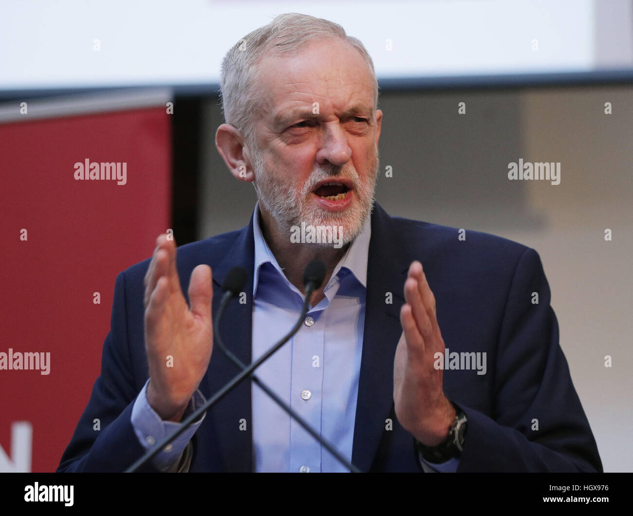Labour leader Jeremy Corbyn makes a speech to the Fabian Society new ...