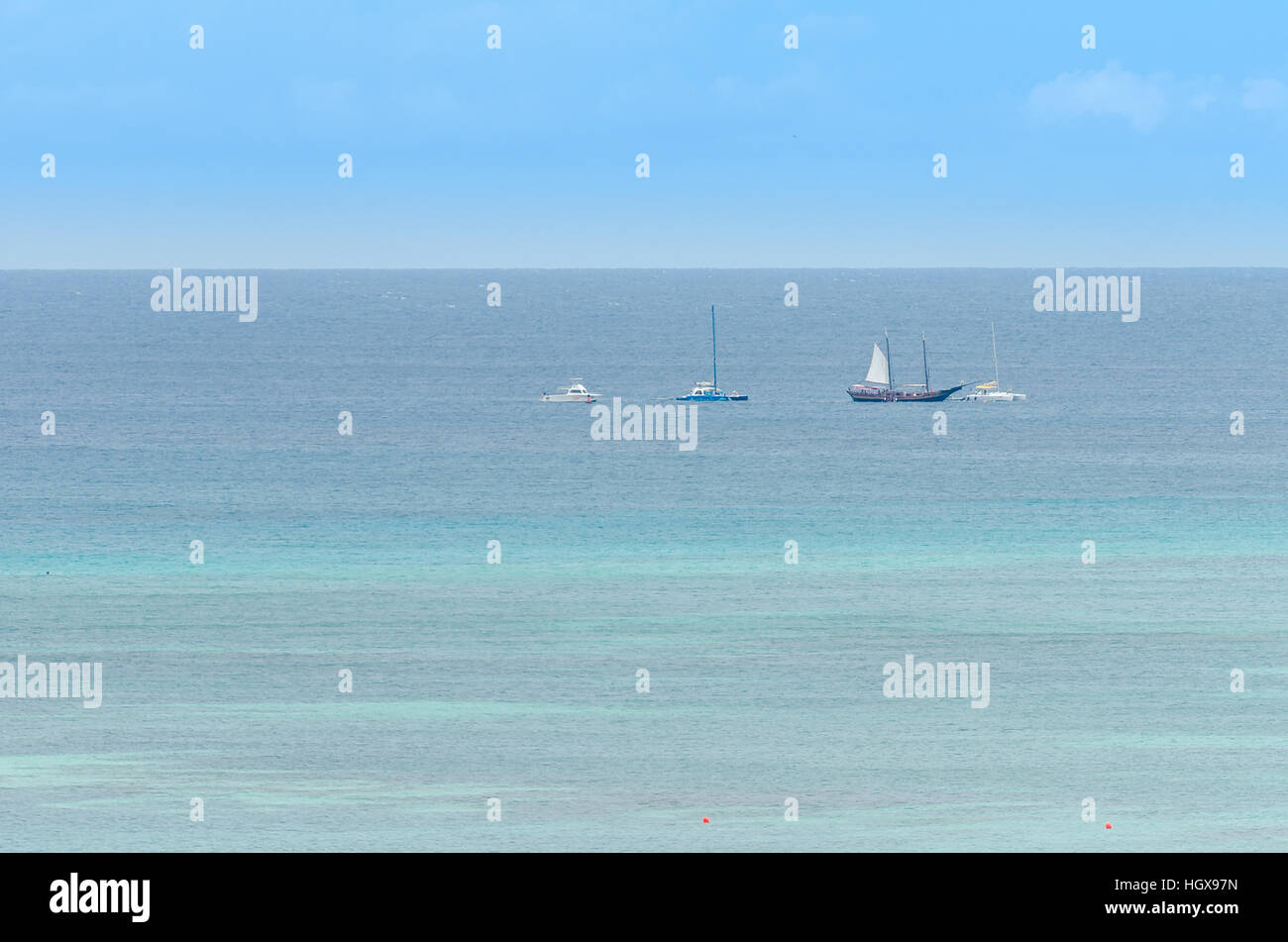 Aruba, Caribbean - September 25, 2012: Summer time in the Caribbean ...