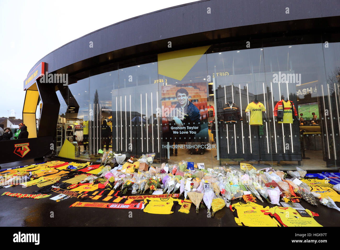 Tributes in memory of former Watford manager Graham Taylor ahead of the ...