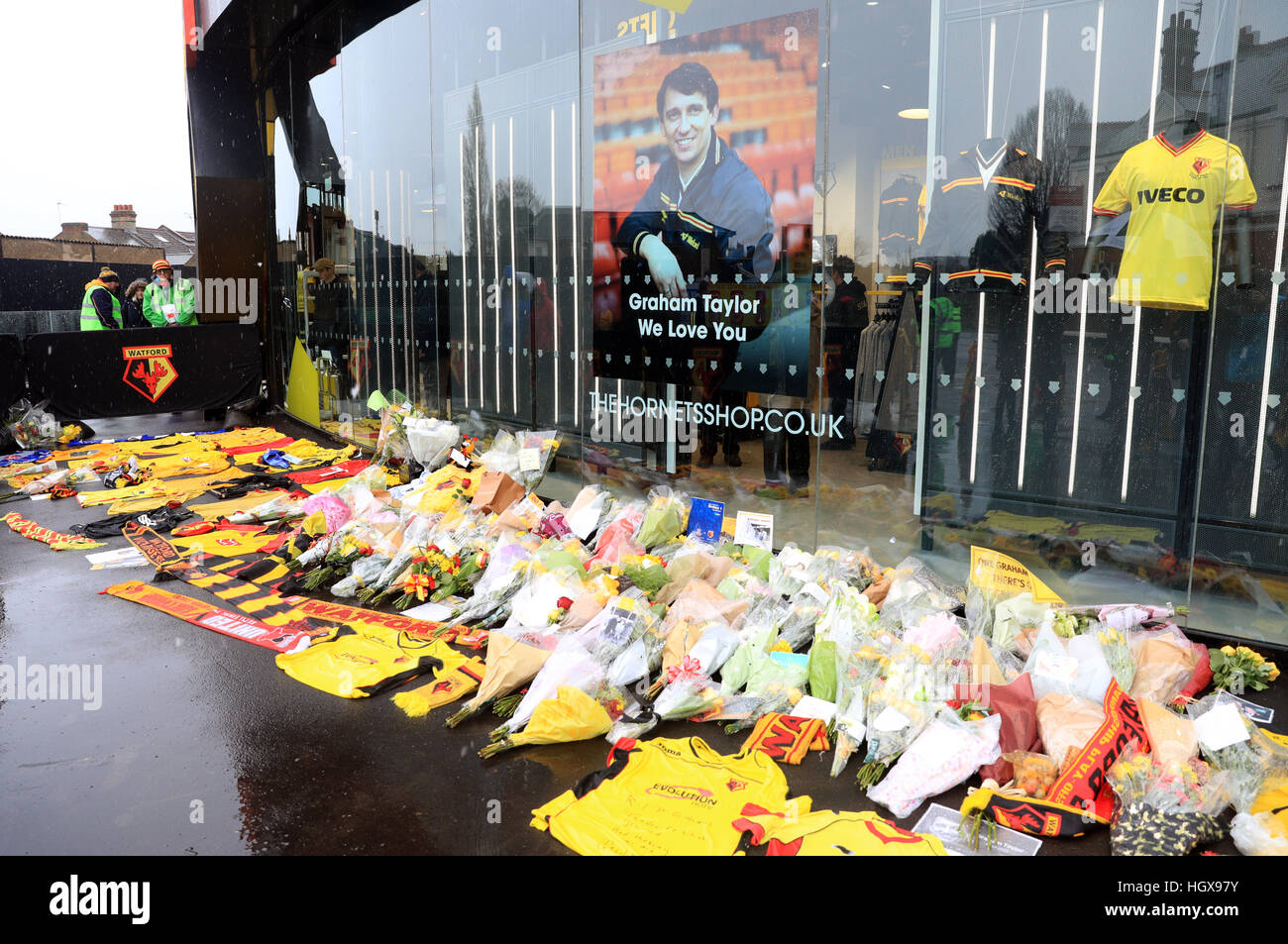 Tributes in memory of former Watford manager Graham Taylor ahead of the ...