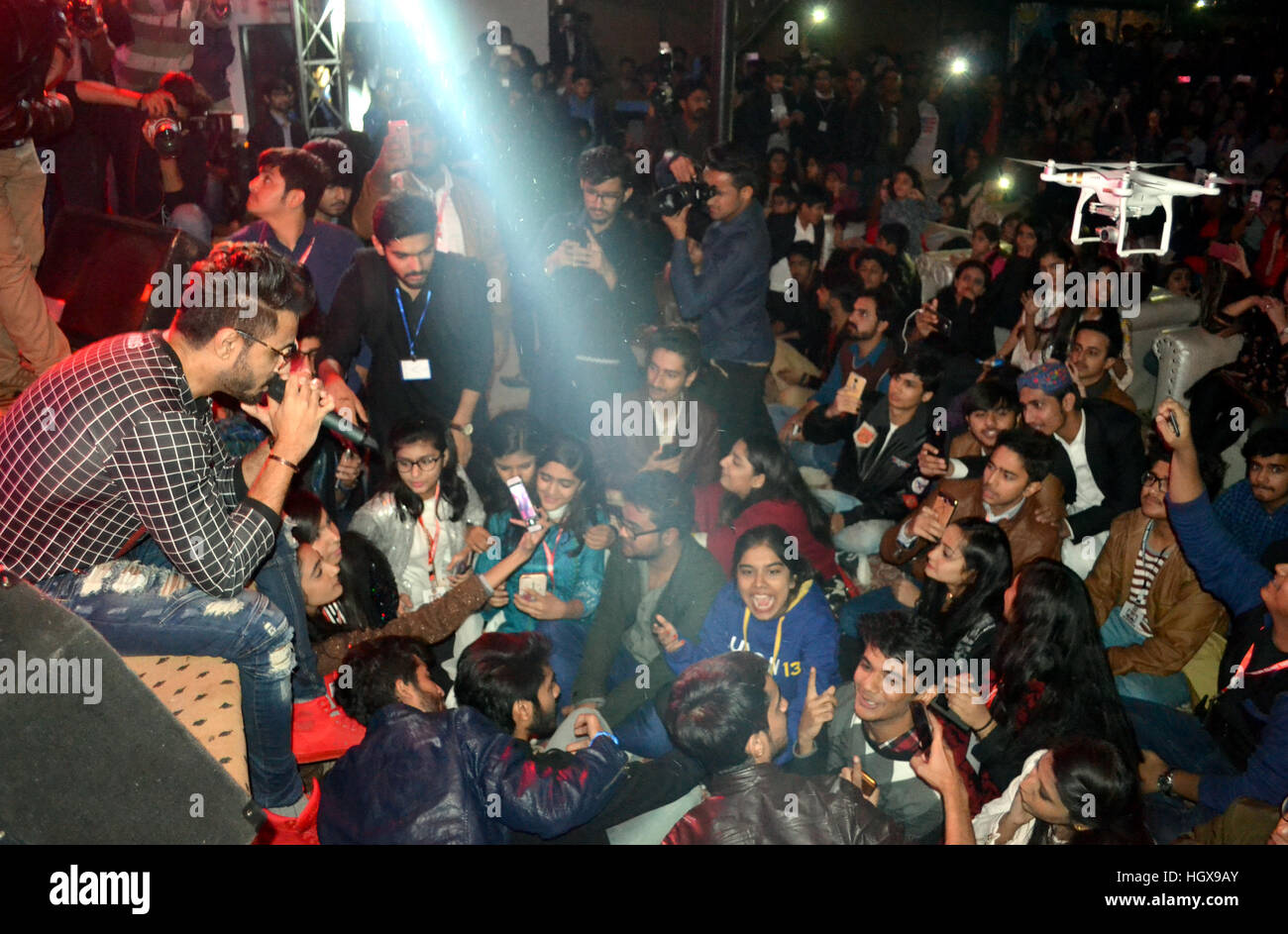 Hyderabad, Pakistan. 13th Jan, 2017. Lead vocalist of International ...