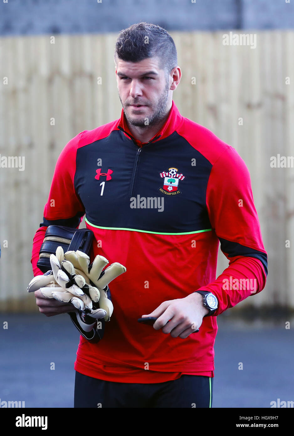 Southampton goalkeeper Fraser Forster arriving for the Premier League ...