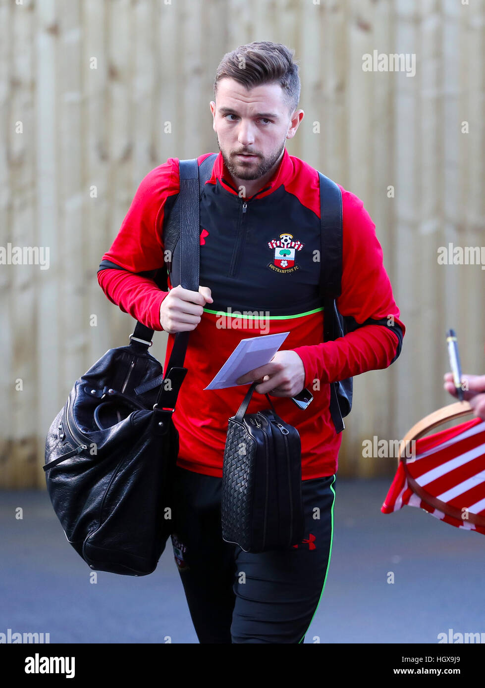 Southampton's Jay Rodriguez arrives for the Premier League match at ...