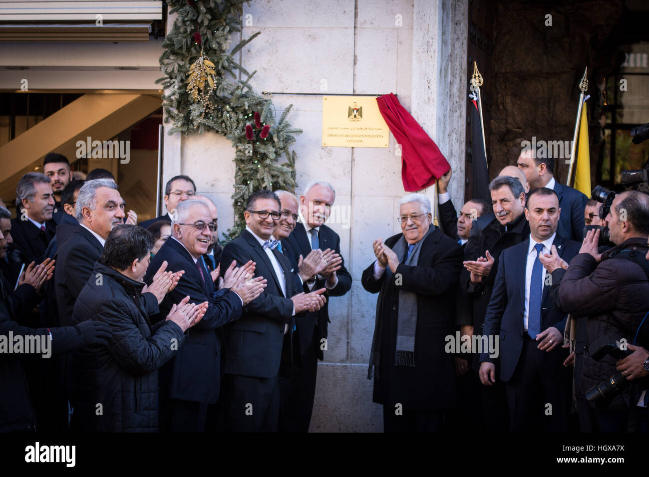 Rome, Italy. 14th Jan, 2017. The Palestinian President Mahomud Abbas ...