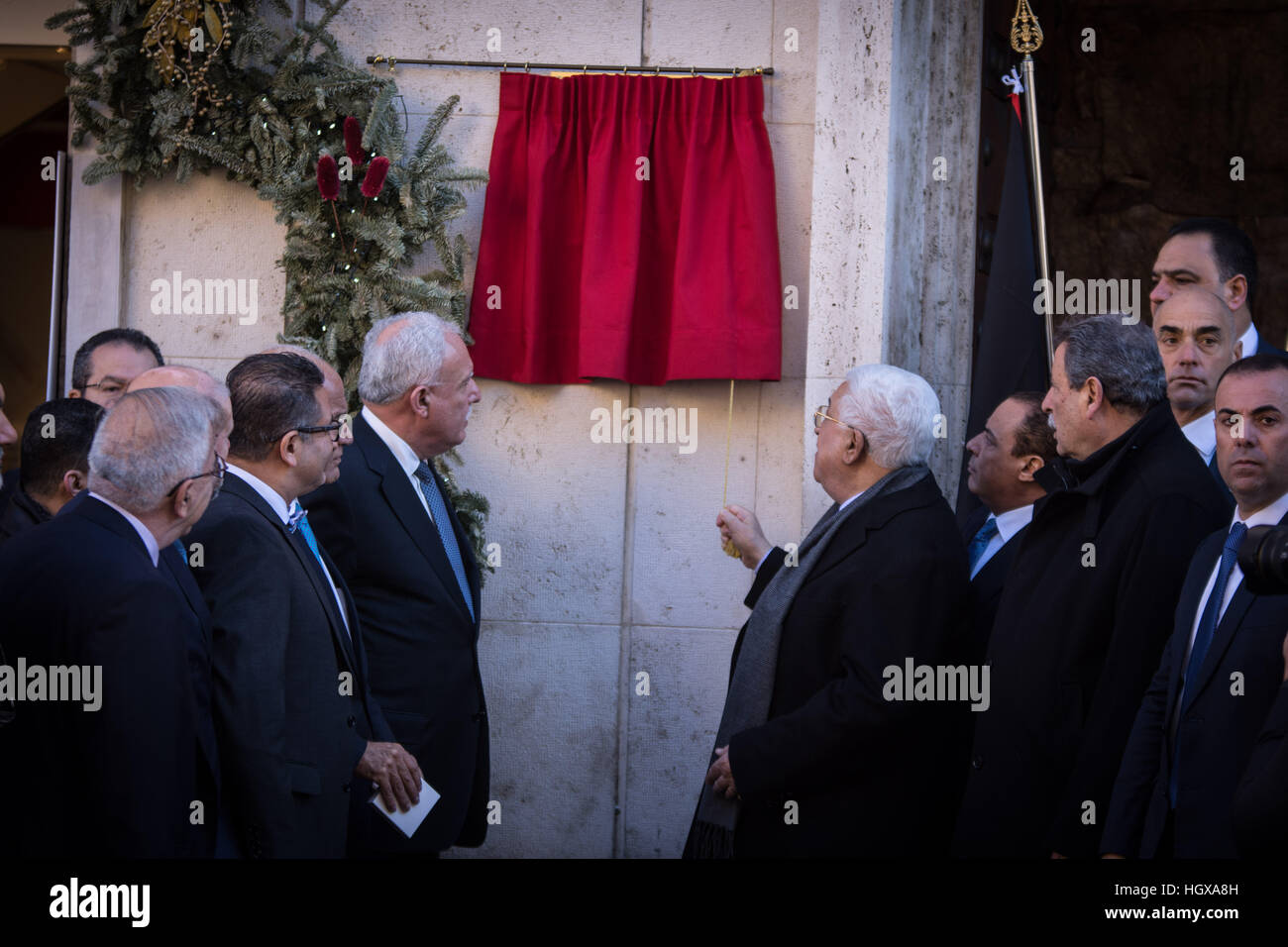 Rome, Italy. 14th Jan, 2017. The Palestinian President Mahomud Abbas ...