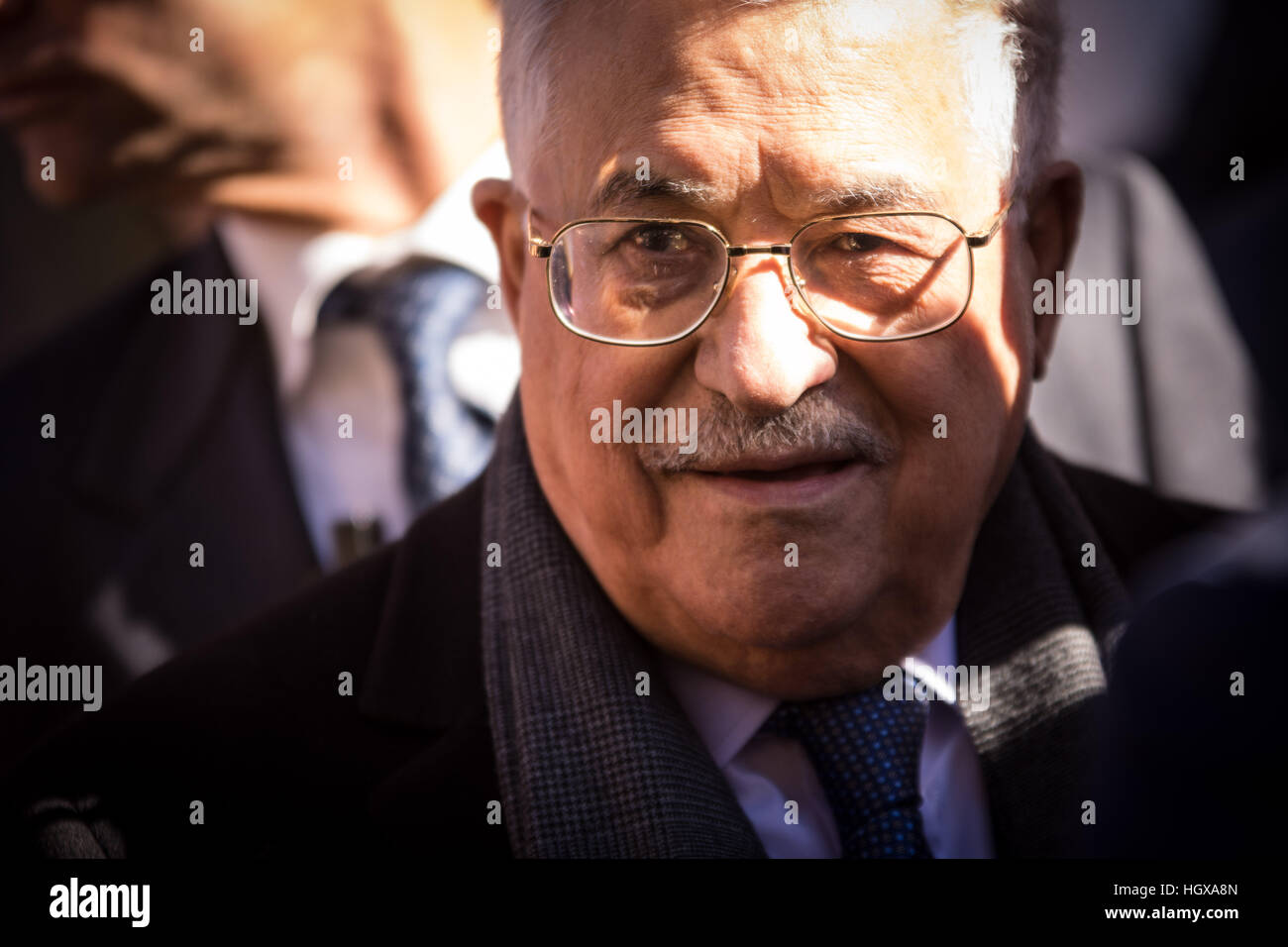 Rome, Italy. 14th Jan, 2017. The Palestinian President Mahomud Abbas ...