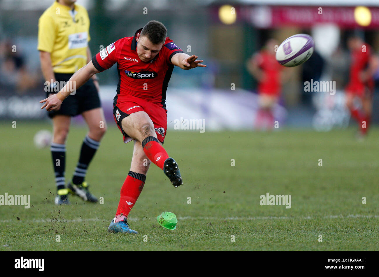 Edinburgh Rugby's Duncan Weir attempts a conversion during the European ...