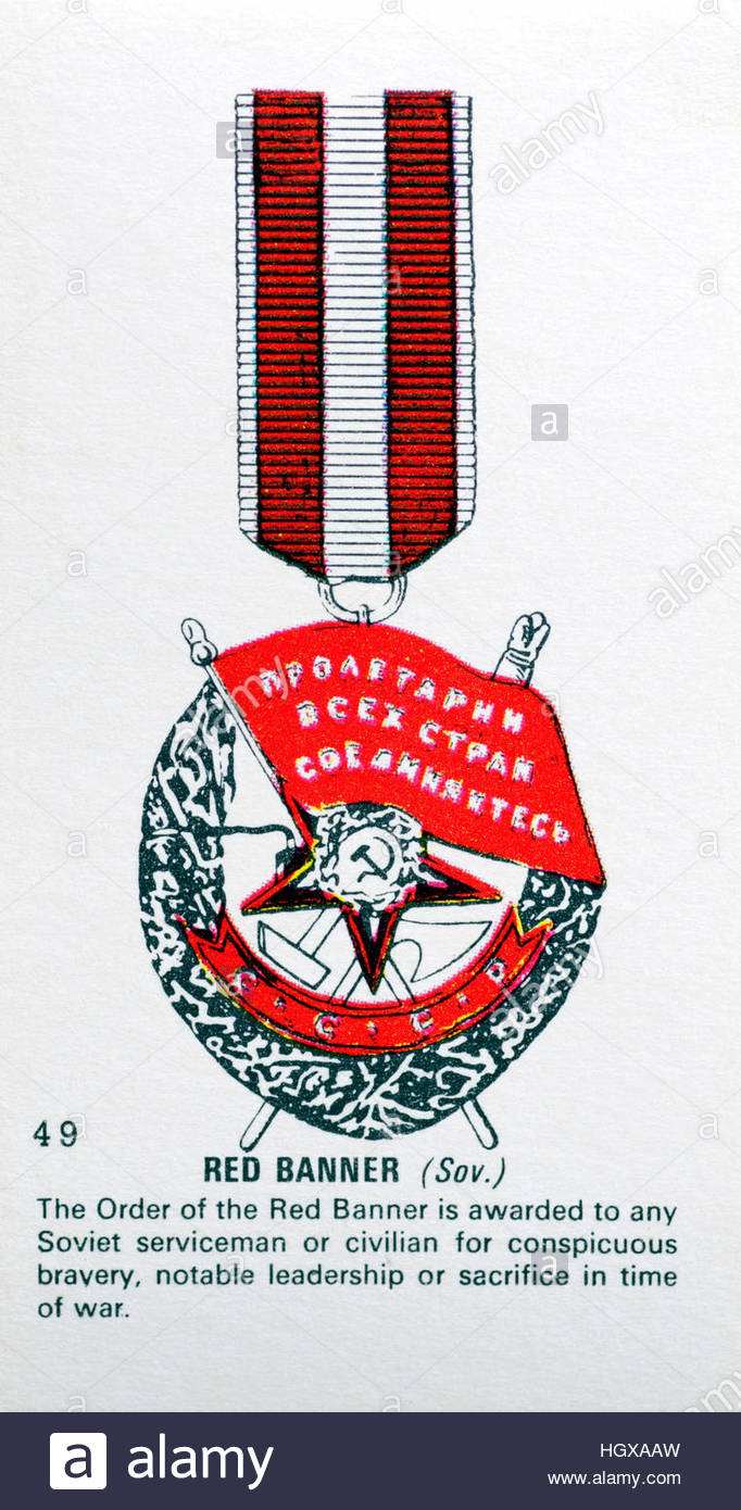 The Order of the Red Banner, Soviet era medal awarded to any civilian ...