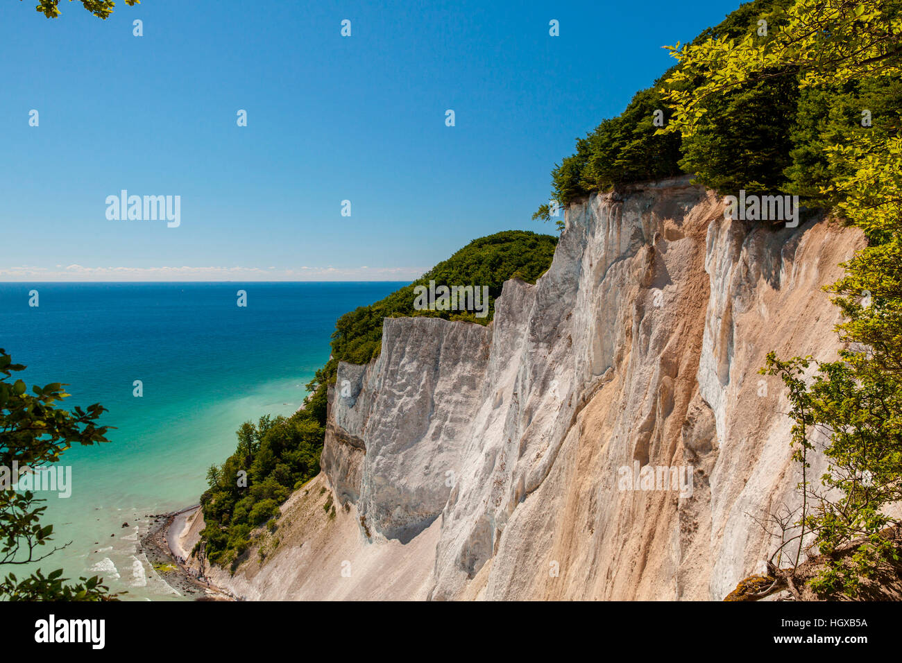 White cliffs, Mon island, Denmark Stock Photo - Alamy
