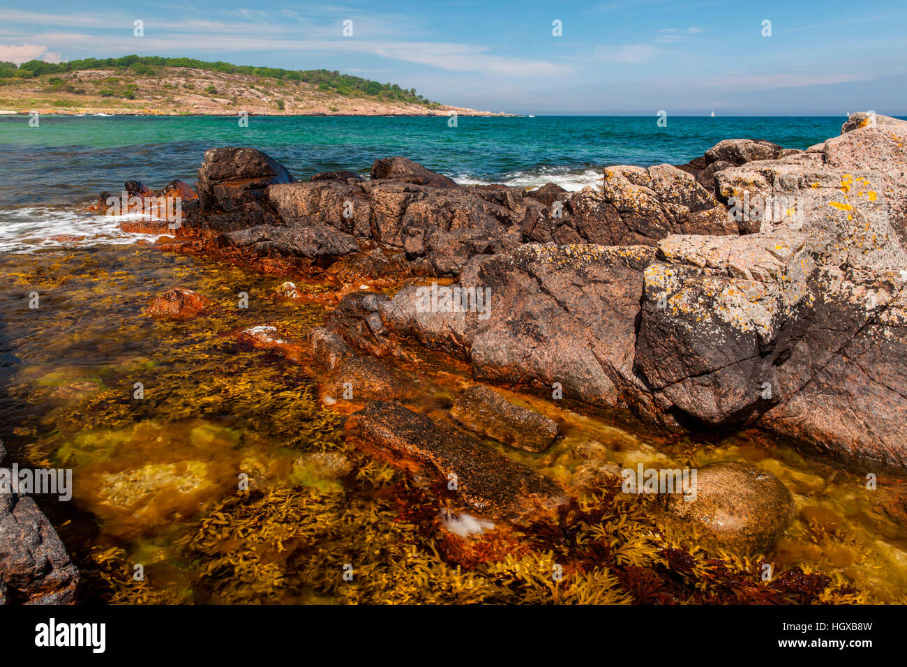 Coast, Sandvig, Bornholm Island, Denmark Stock Photo - Alamy