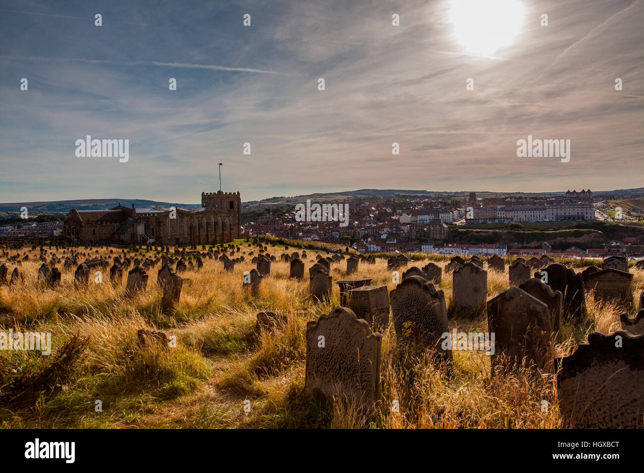 Whitby abbey cemetery hi-res stock photography and images - Alamy