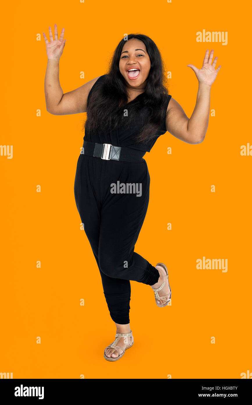 Woman Cheerful Studio Portrait Concept Stock Photo - Alamy