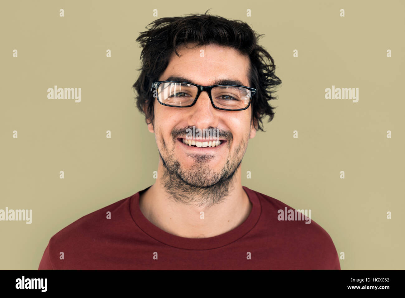 Cheerful Male Standing Smiling Concept Stock Photo - Alamy