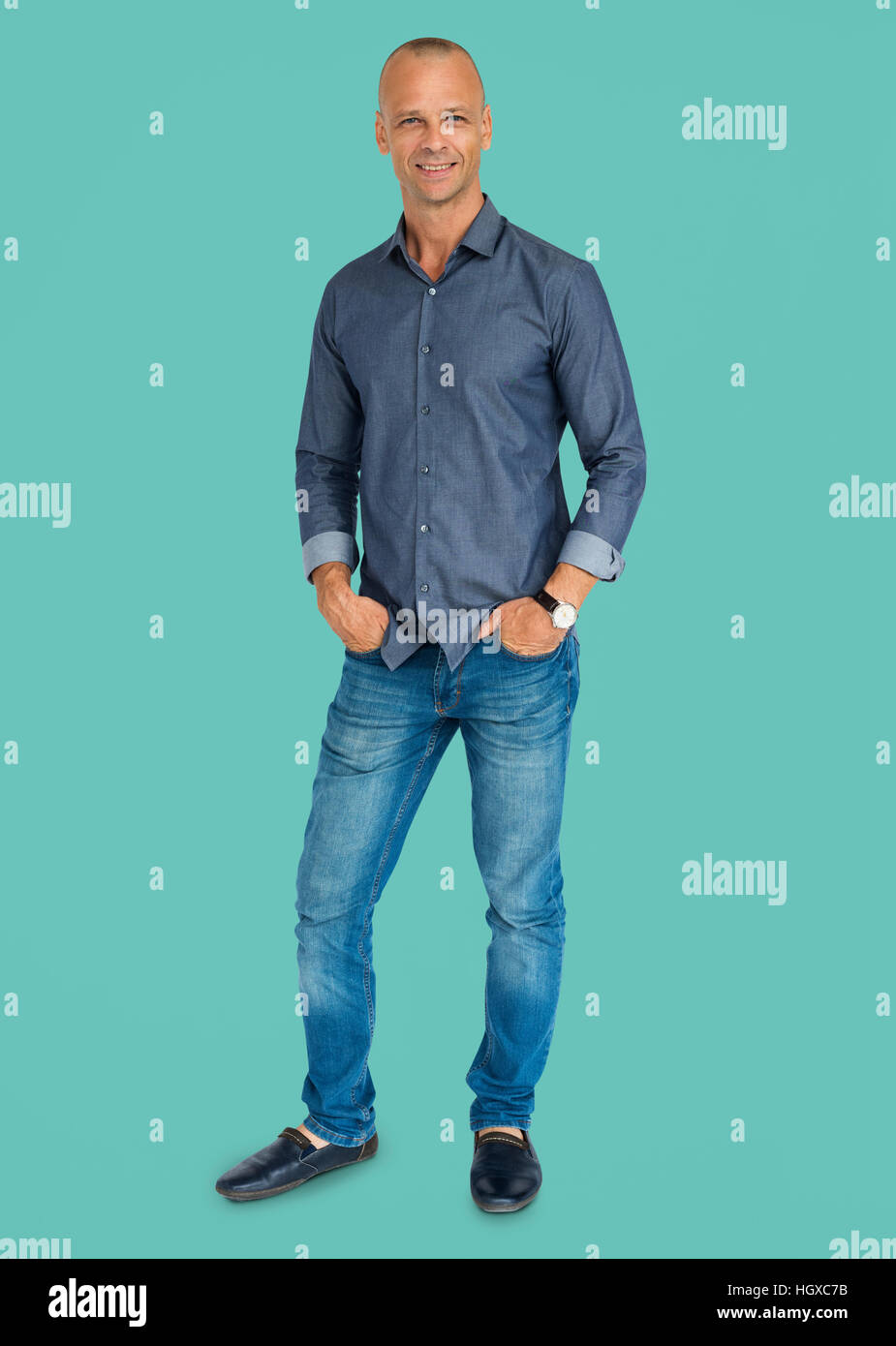 People Man Full Body Studio Shoot Concept Stock Photo - Alamy
