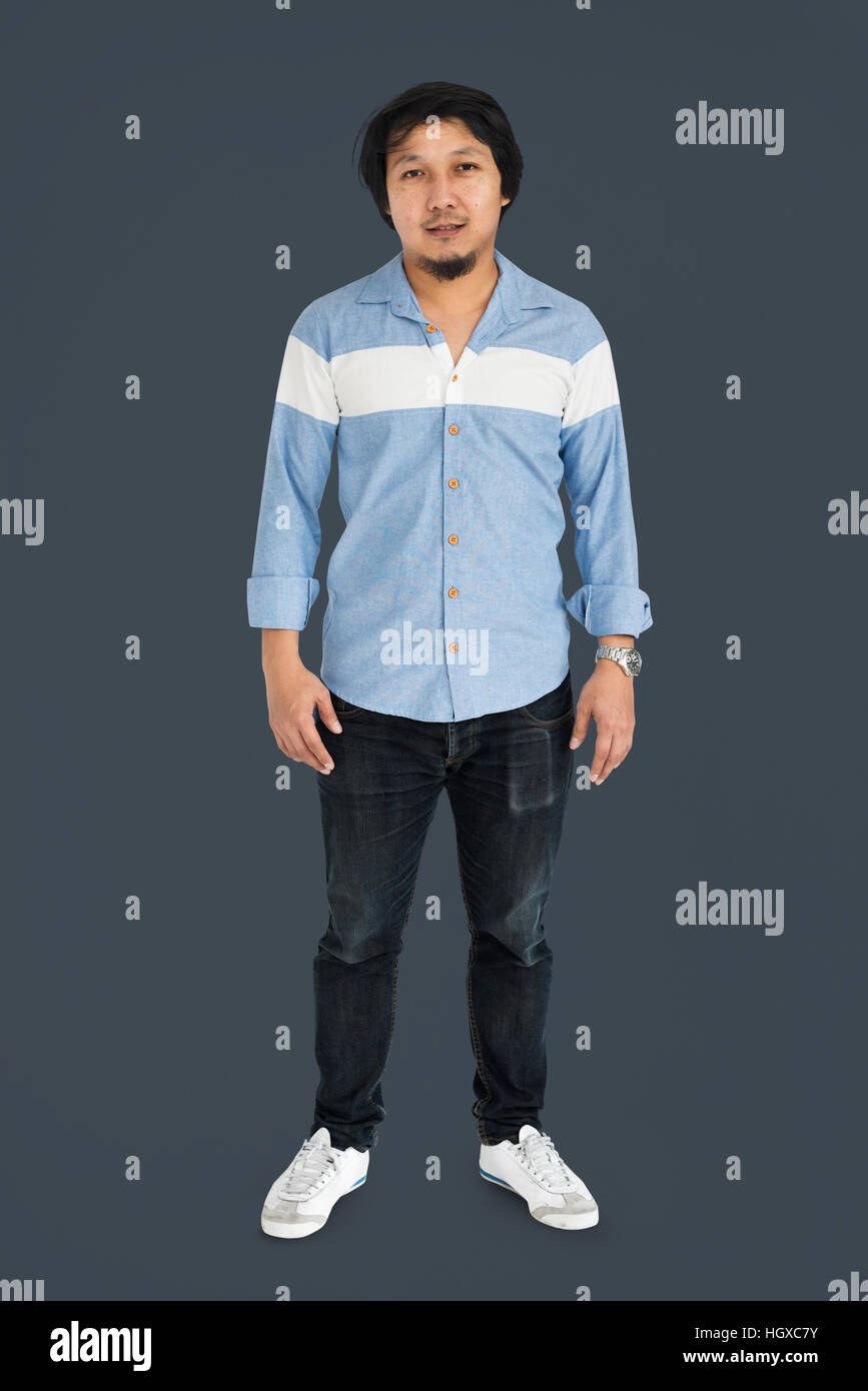 People Man Full Body Studio Shoot Concept Stock Photo - Alamy