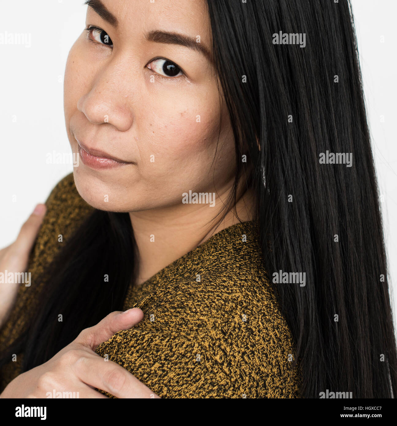 Asian Ethnicity Woman Portrait Casual Concept Stock Photo - Alamy