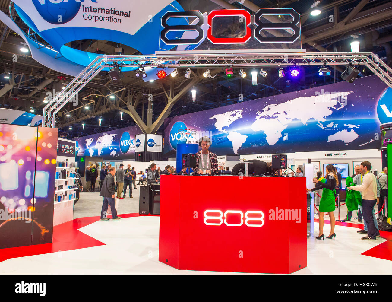 LAS VEGAS - JAN 08 : The 808 Booth at the CES show in Las Vegas on ...